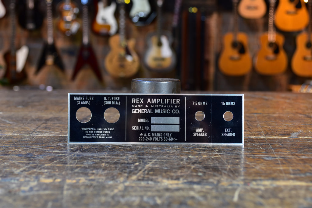 Rex Amplifier Backplate 70's – Clingan Guitars